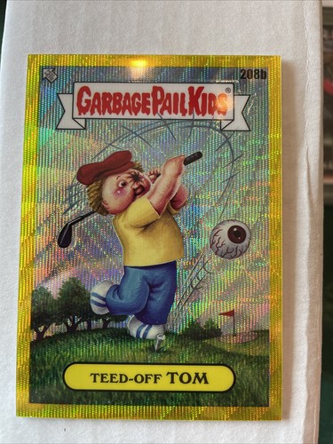2023 Topps Chrome Garbage Pail Kids TEED-OFF TOM 208b Yellow Wave SP ...