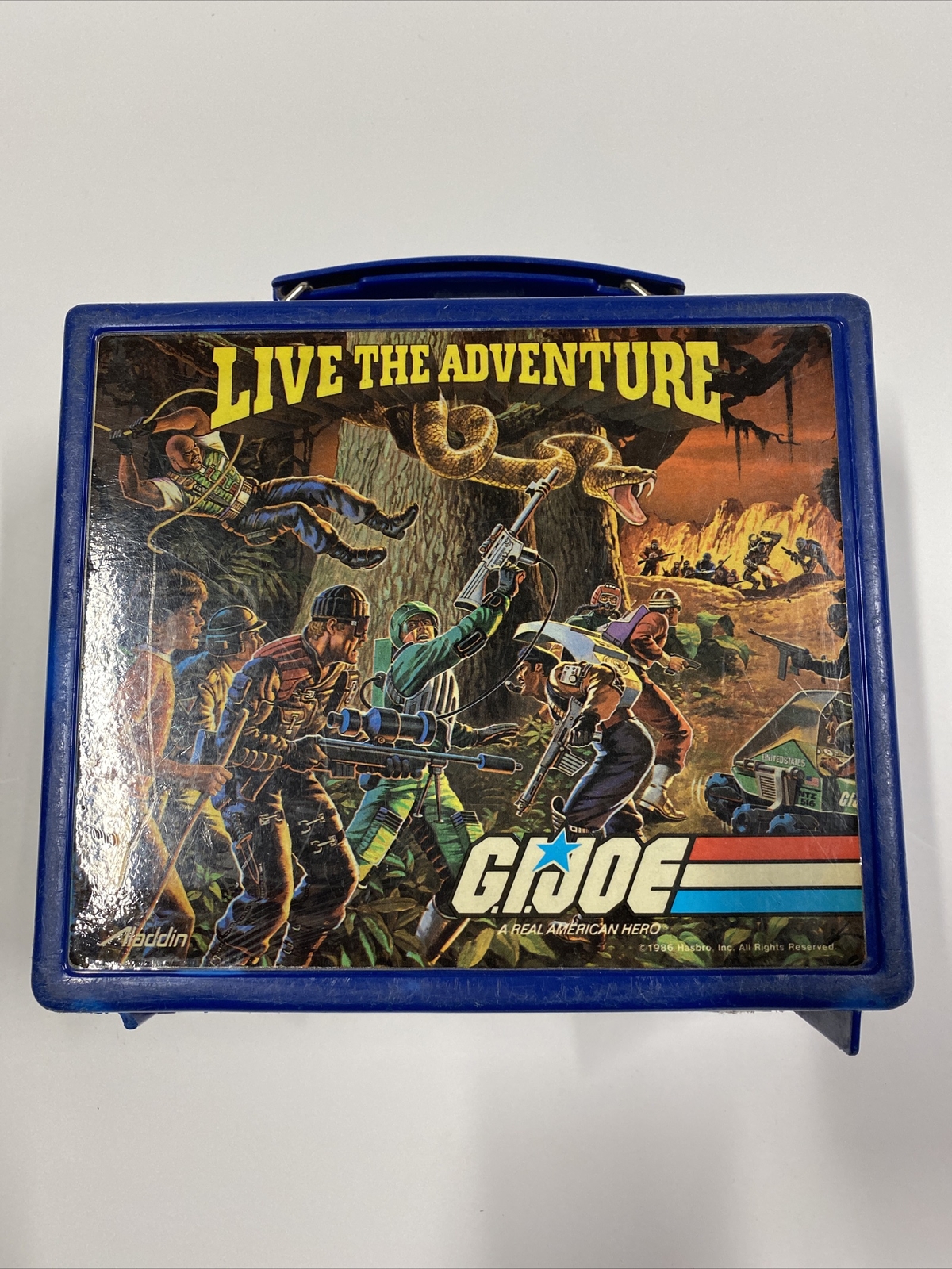 Vintage 1986 GI JOE Plastic Lunch Box No Thermos By Hasbro Aladdin | eBay