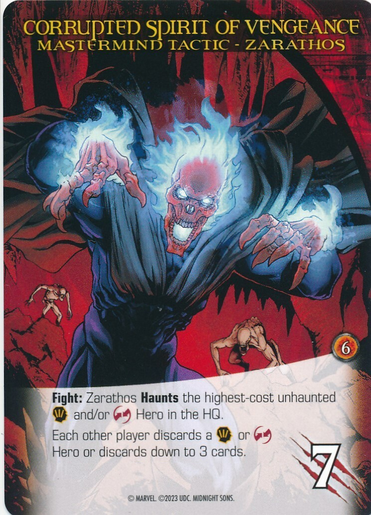 ZARATHOS UD Marvel Legendary MIDNIGHT SONS MASTERMIND TACTIC CORRUPTED ...