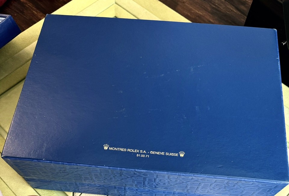 ROLEX BLUE WATCH BOX DATEJUST PEARLMASTER 1997 SWISS MADE COLLECTORS W ...