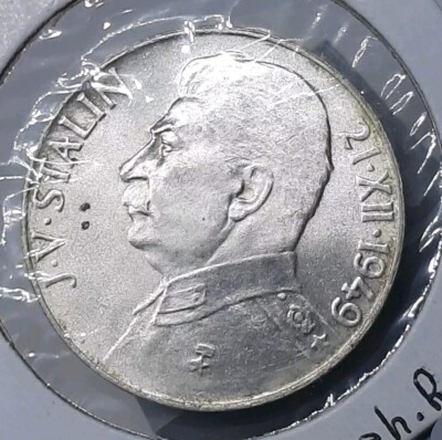 1949 CZECHOSLOVAKIA Josef Stalin Birthday Silver 100 Korun Coin | eBay