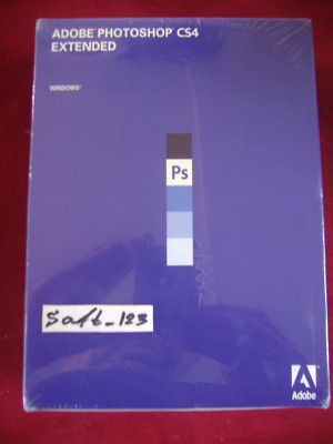 Adobe Photoshop CS4 Extended for Windows Full Retail DVD version=NEW SEALED BOX= | eBay