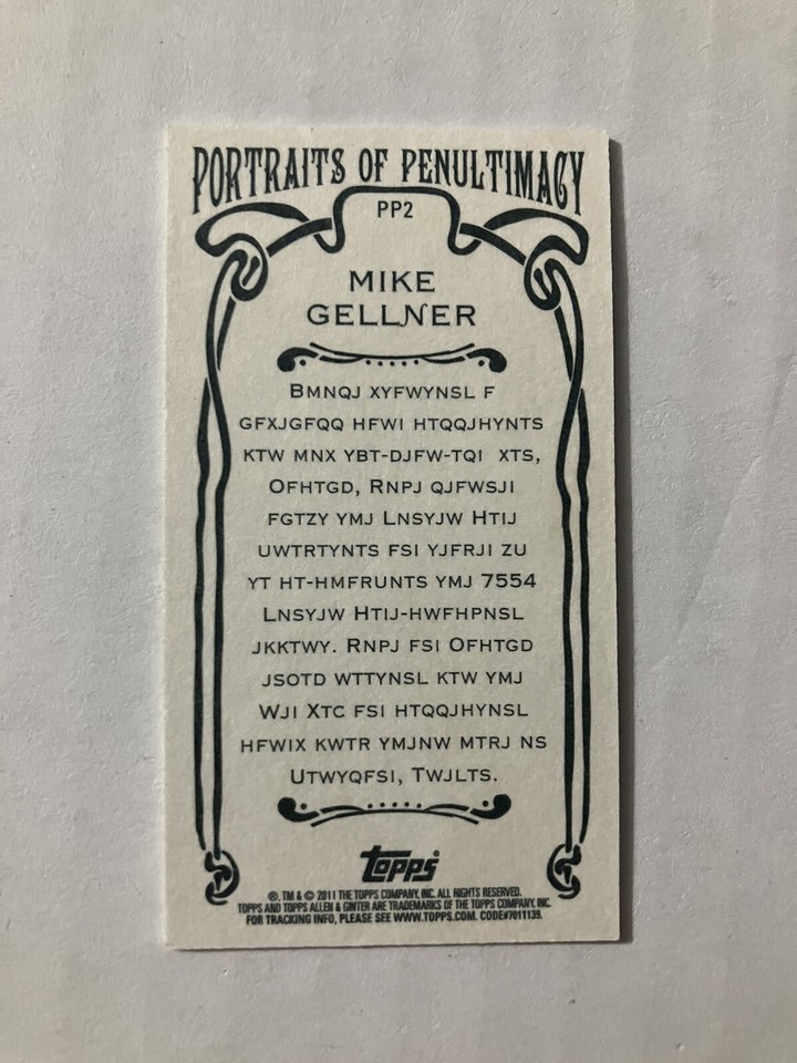 2011 Topps Allen and Ginter Mini Portraits of Penultimacy #PP2 Mike ...