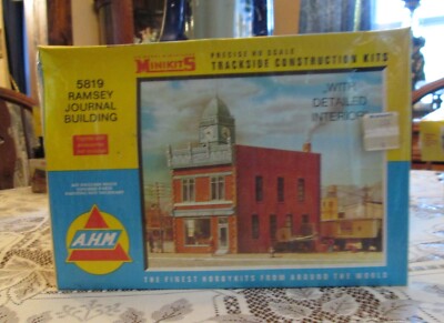 Vtg AHM Minikits 5819 Ramsey Journal Building HO Model Railroad Kit ...