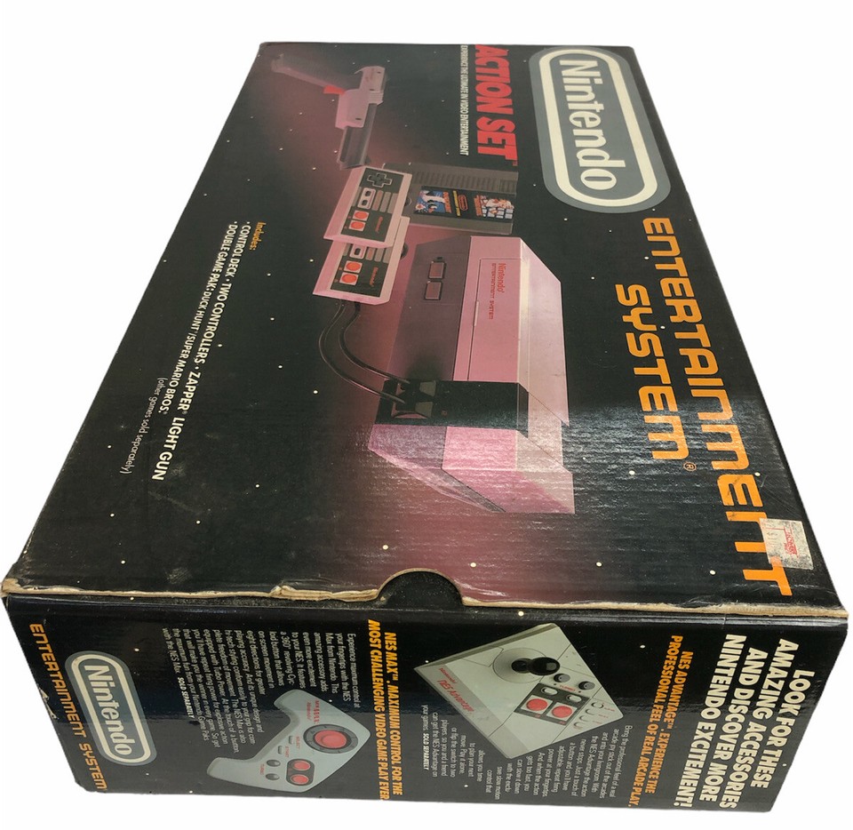 RARE Original 1988 Nintendo NES Action Set Gray Console With Box Tested ...