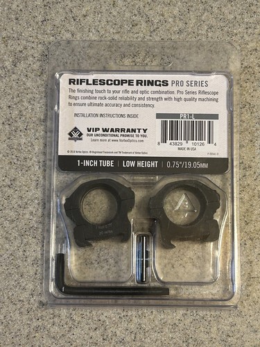 Vortex Pro PR1-L 1" Scope Rings, Set of 2 - Matt Black 843829101264 | eBay