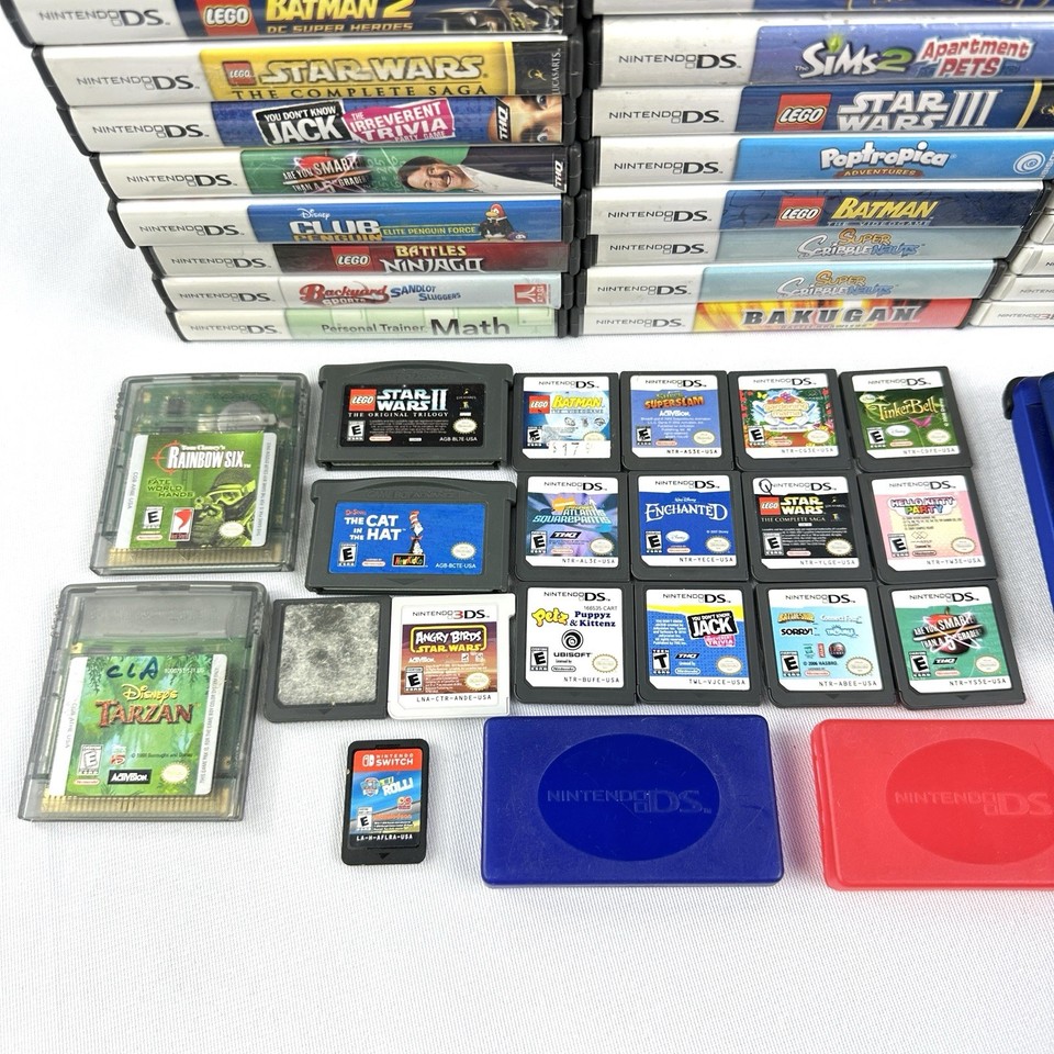 Lot of Nintendo DS, 3DS, Gameboy Color, GBA, Switch Games, Empty Cases ...