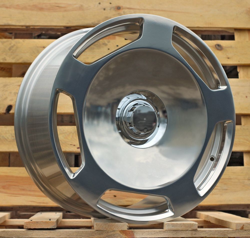 4 x 20 Inch 5x112 Maybach Monoblock S Style Chrome Wheels: Fits For ...