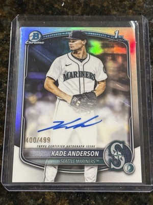 KADE ANDERSON 2025 BOWMAN CHROME DRAFT 1ST REFRACTOR AUTO /499 Q3967 | eBay