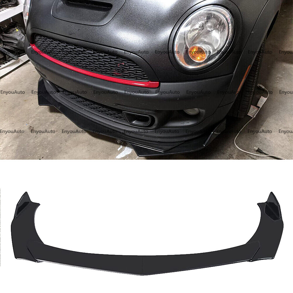 For Mini Cooper R55 R56 F55 F56 Front Bumper Lip Spoiler Splitter Gloss ...