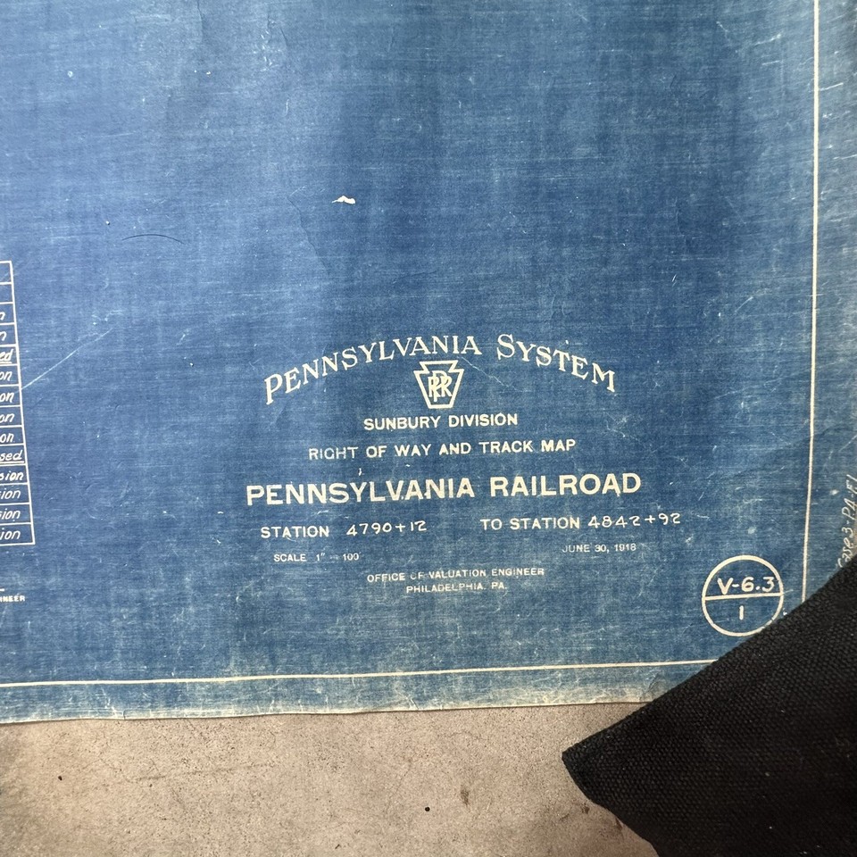 VTG PRR PENNSYLVANIA RAILROAD BLUEPRINTS FOR RIGHT AWAY AND TRACK MAP ...