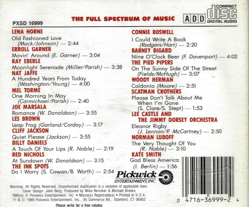 CD - Various - The Full Spectrum Of Music (Pickwick 4716-36999-2) | eBay