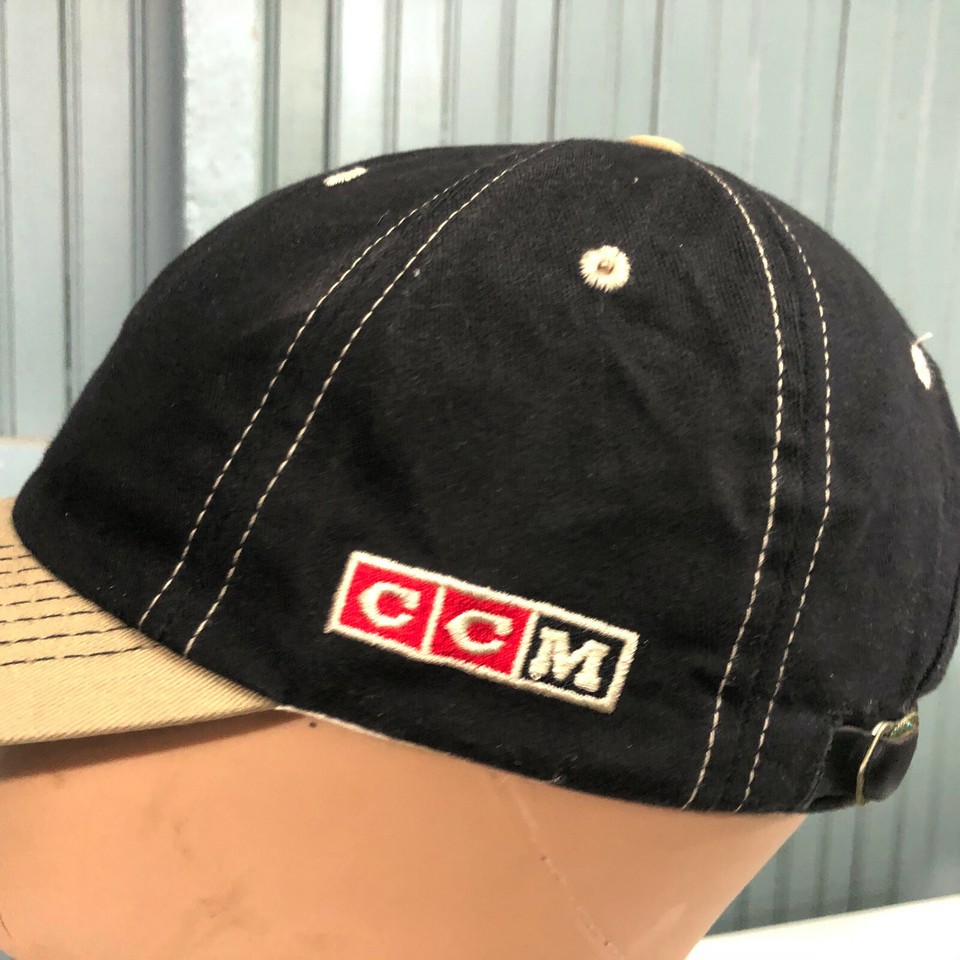 CCM Hockey Hockeyman Logo Leather Strapback Baseball Hat Cap | eBay