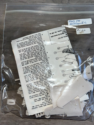 1960s Airfix 1/72 Frog Hurricane II Model Plane in Hang Bag Rare in US ...