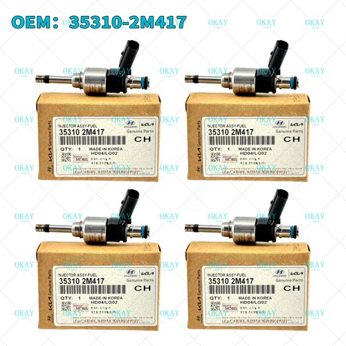 4PCS Fuel Injectors For Hyundai Santa Fe Sonata Tucson KIA Sorento ...