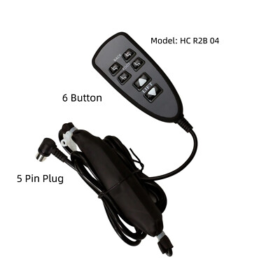 6 Button 5 Pin Remote Model HC R2B 04 Hand Control for Power Recliner ...