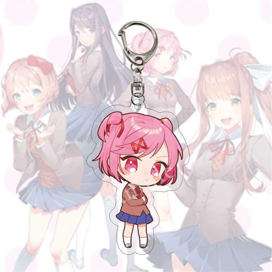 4pcs Doki Doki Literature Club Acrylic Keychain Monika Natsuki Keyring ...