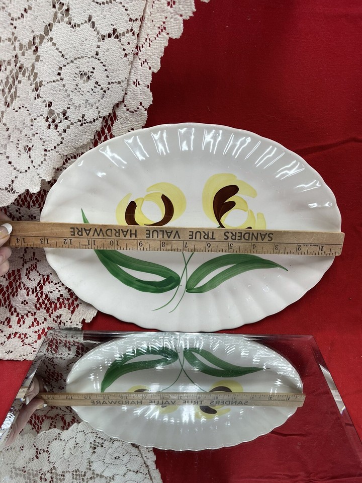 Vintage Blue Ridge Southern Pottery Ridge Daisy 13" Oval Serving ...