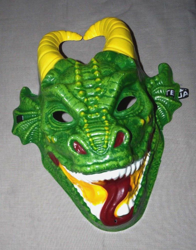 Monster Jam Truck Green Dragon Mask Plastic Costume F… - Gem
