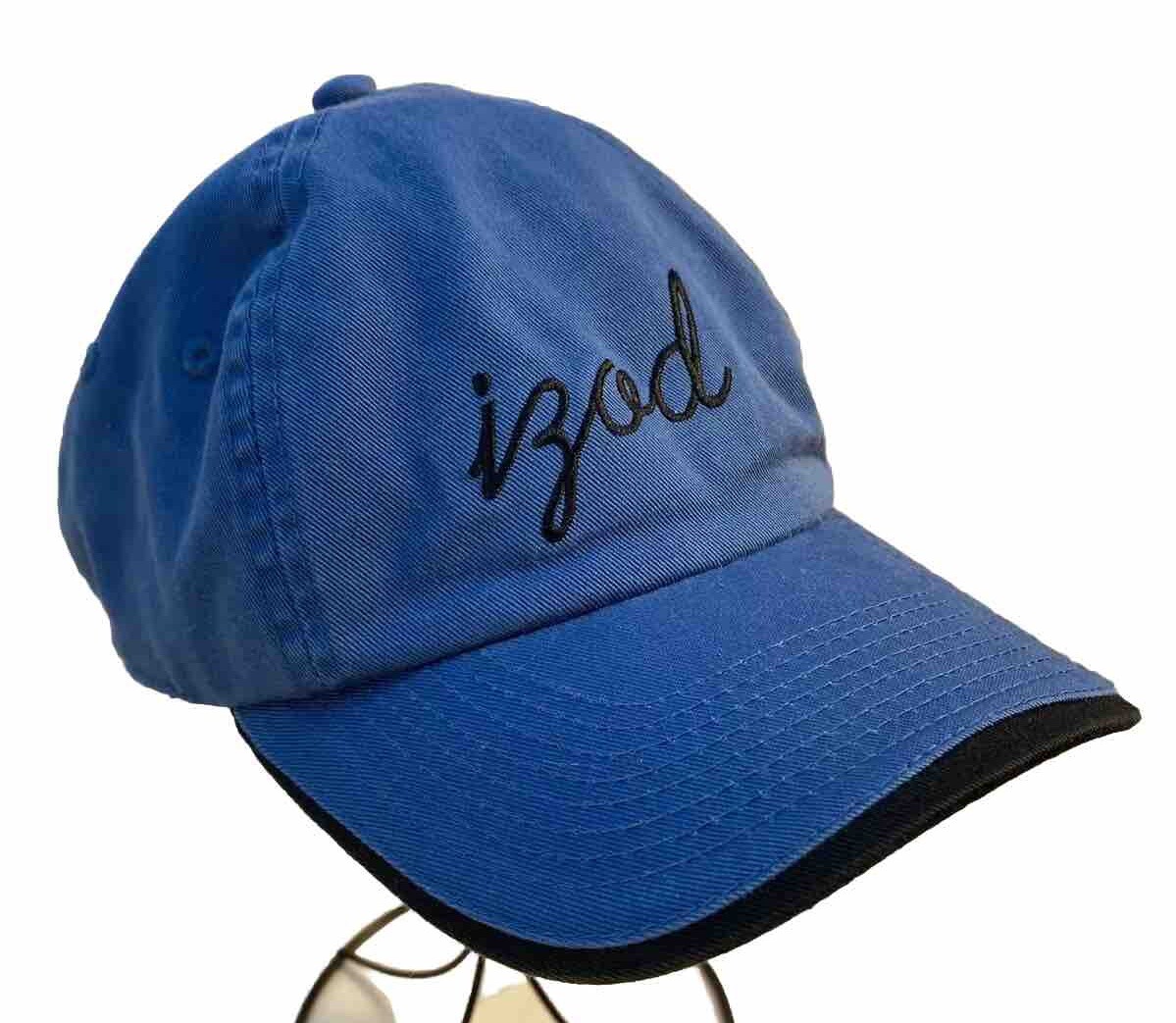 Izod Cursive Font Blue Panel Ball Cap Hat Adjustable … - Gem