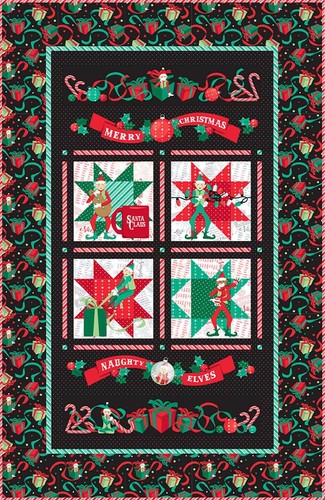 Quilt Kit - Naughty Elves - 33" X 52" Elf Panel Wall/Lap Quilt | eBay