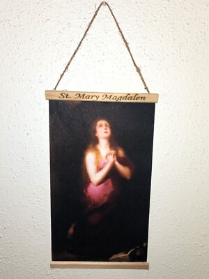Saint Mary Magdalen 13x8" Vibrant Felt Hanging Poster Beautiful Piece ...