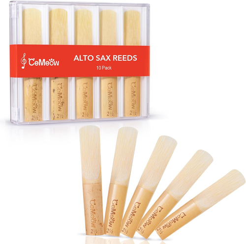 Alto Saxophone Reeds 2.5, Professional Alto Sax Reeds 10Pack with ...