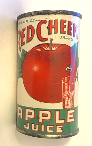 RED CHEEK APPLE JUICE tin can BERKS-LEHIGH CO-OP, FLEETWOOD, PA. | eBay