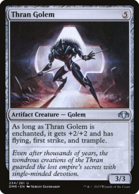MTG Magic the Gathering Thran Golem (234/481) Dominaria Remastered NM ...