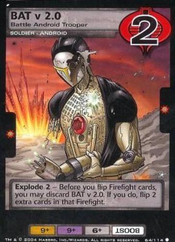 GI Joe TCG: BAT v 2.0, Battle Android Trooper [Played] from set GI Joe ...