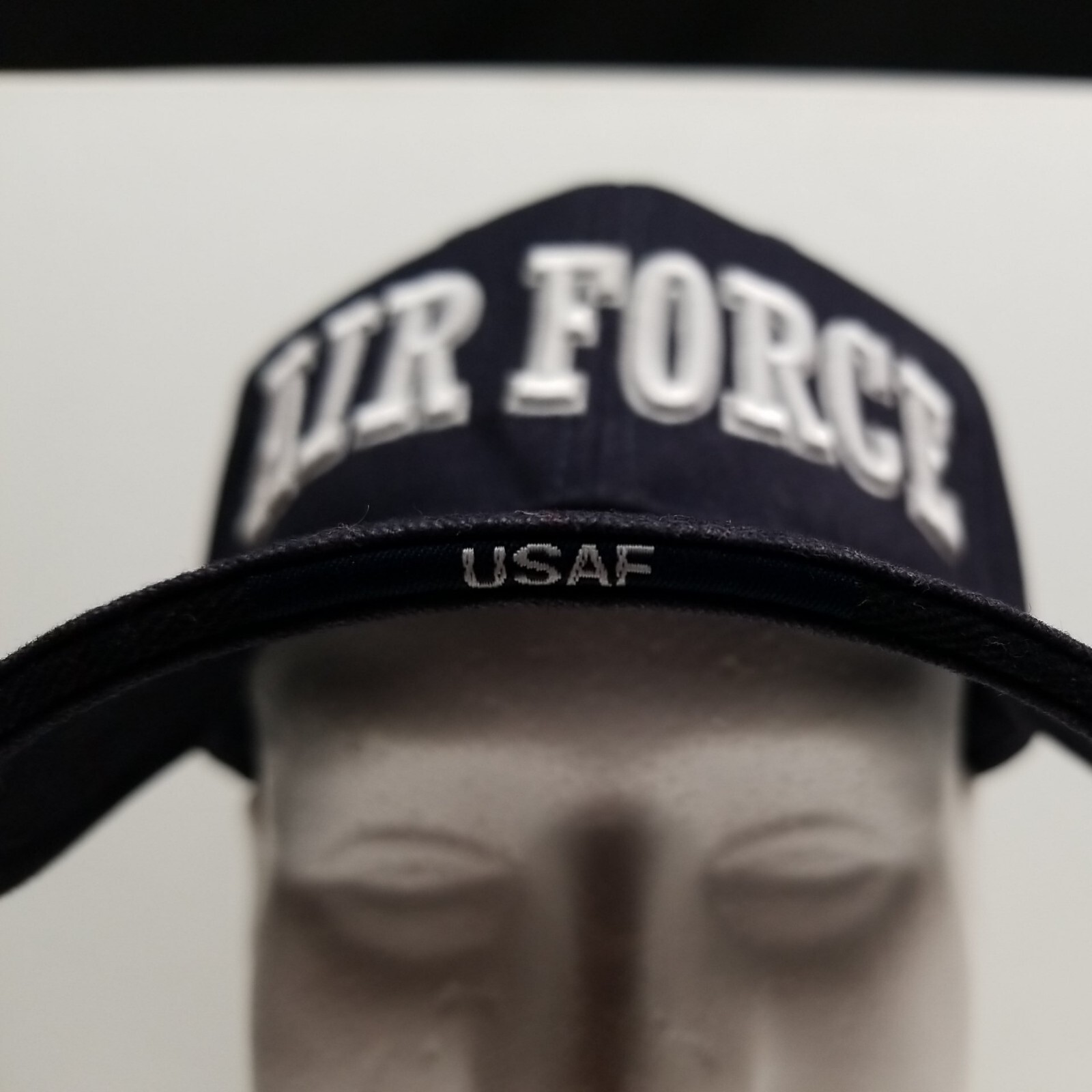 US Air Force Text Navy Blue USAF Baseball Cap Ballcap… - Gem