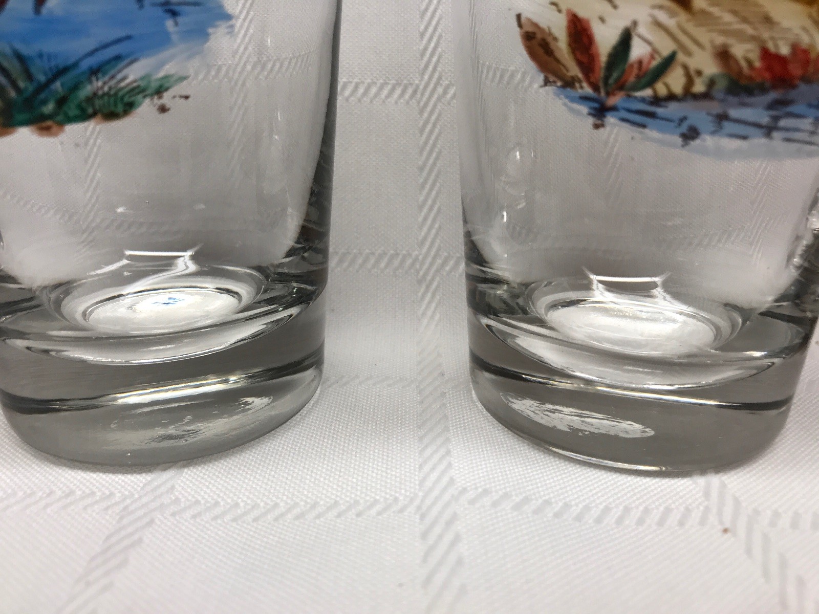 Duck Tumblers Set of 4 Glasses 4 Different Pics 16 oz Weighted Bottom ...