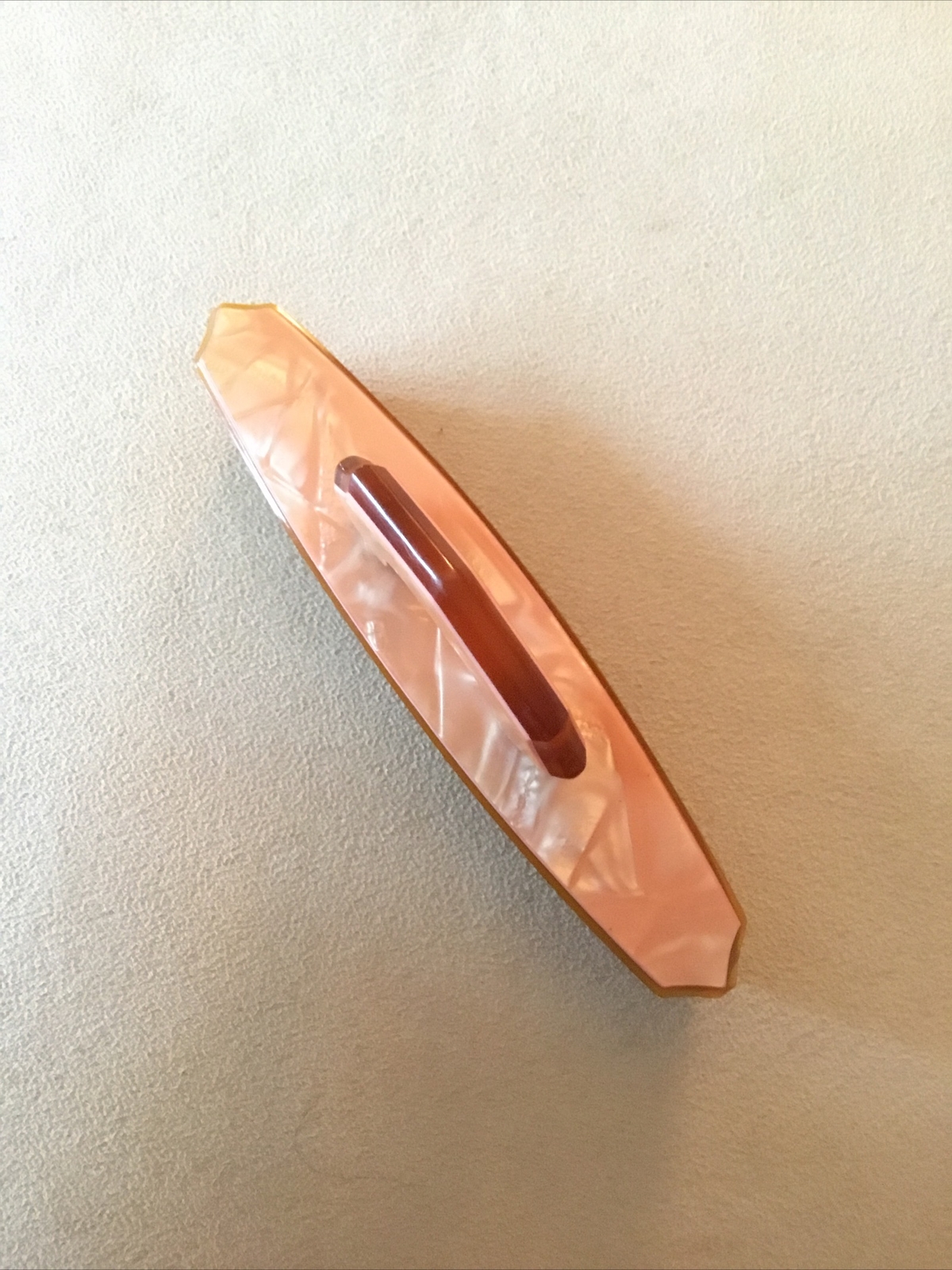 Vintage Bake O’ Lite Or Celluloid Vanity/Dresser Set Pearlized Peach ...