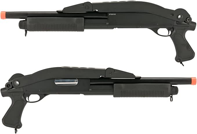 Evike Standard Metal M870 3-Round Burst Shell Loading Airsoft Shotgun ...
