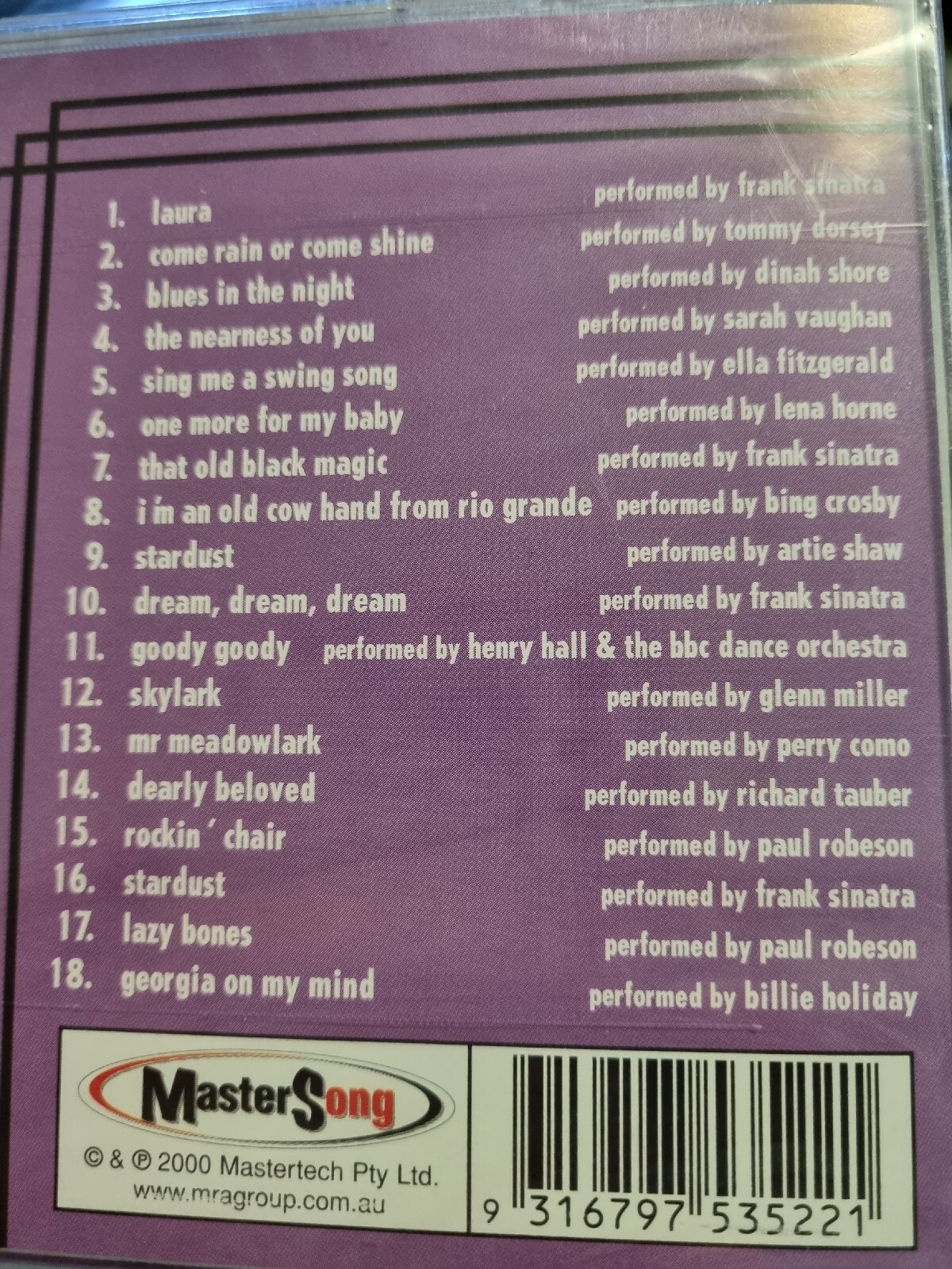 THE CARMICHAEL & MERCER SONGBOOK 18 SENTIMENTAL STANDARDS CD NEW SEALED ...