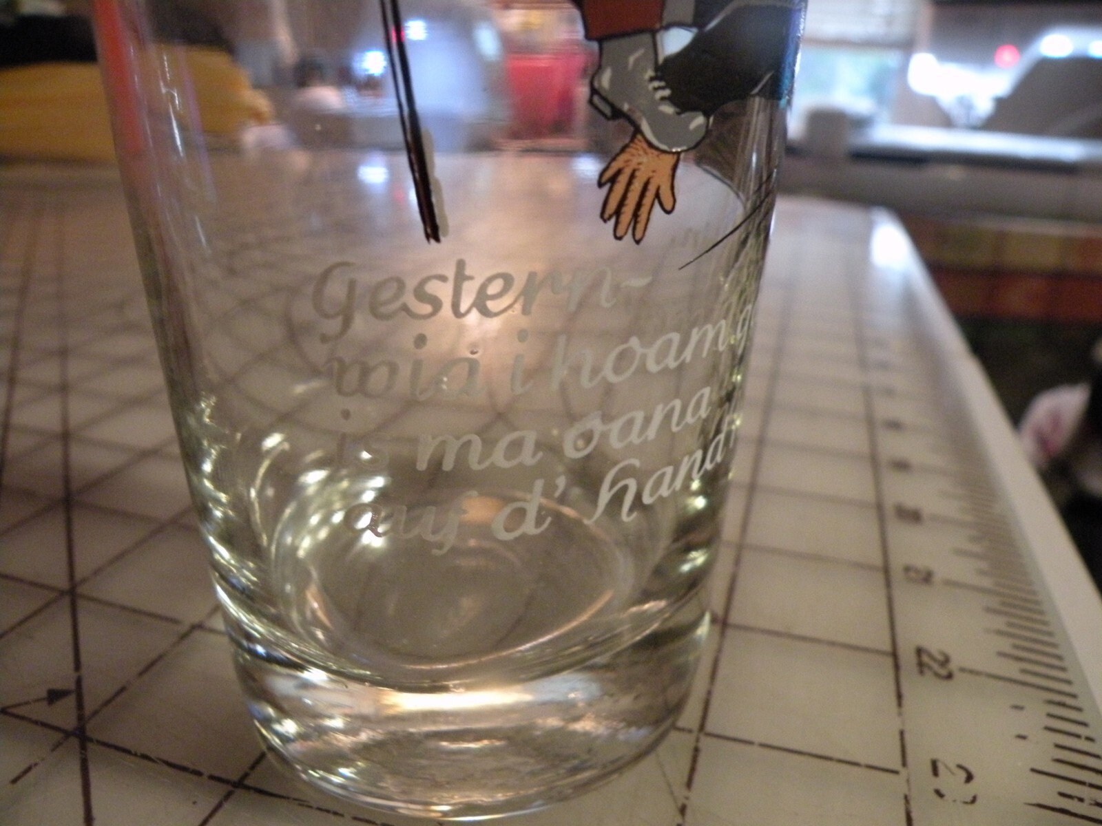 VTG German Bavarian Beer Glass 0.5L Pint Drinking Glass Gold Rim MAN ...