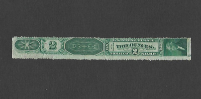 U.S. 1875 REVENUE TAX PAID STAMP FOR 2 OUNCES TOBACCO, SPRINGER CATALOG ...