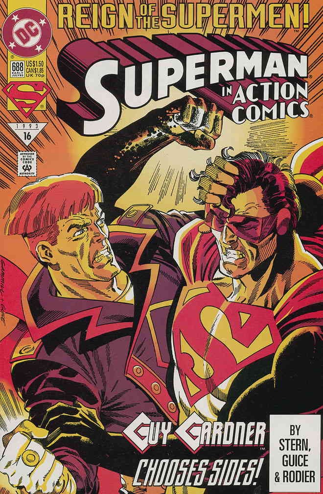 Action Comics #688 VF/NM; DC | Reign of the Supermen Superman Guy ...