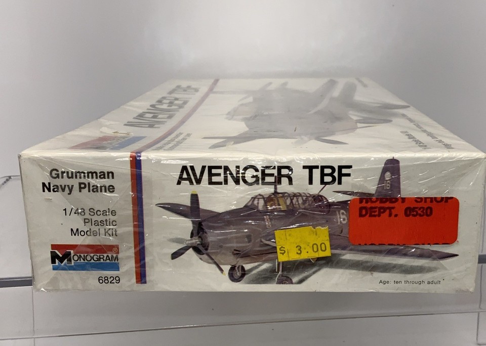 Vintage Monogram Model Avenger TBF Airplane #6829 and Thunderchief F ...