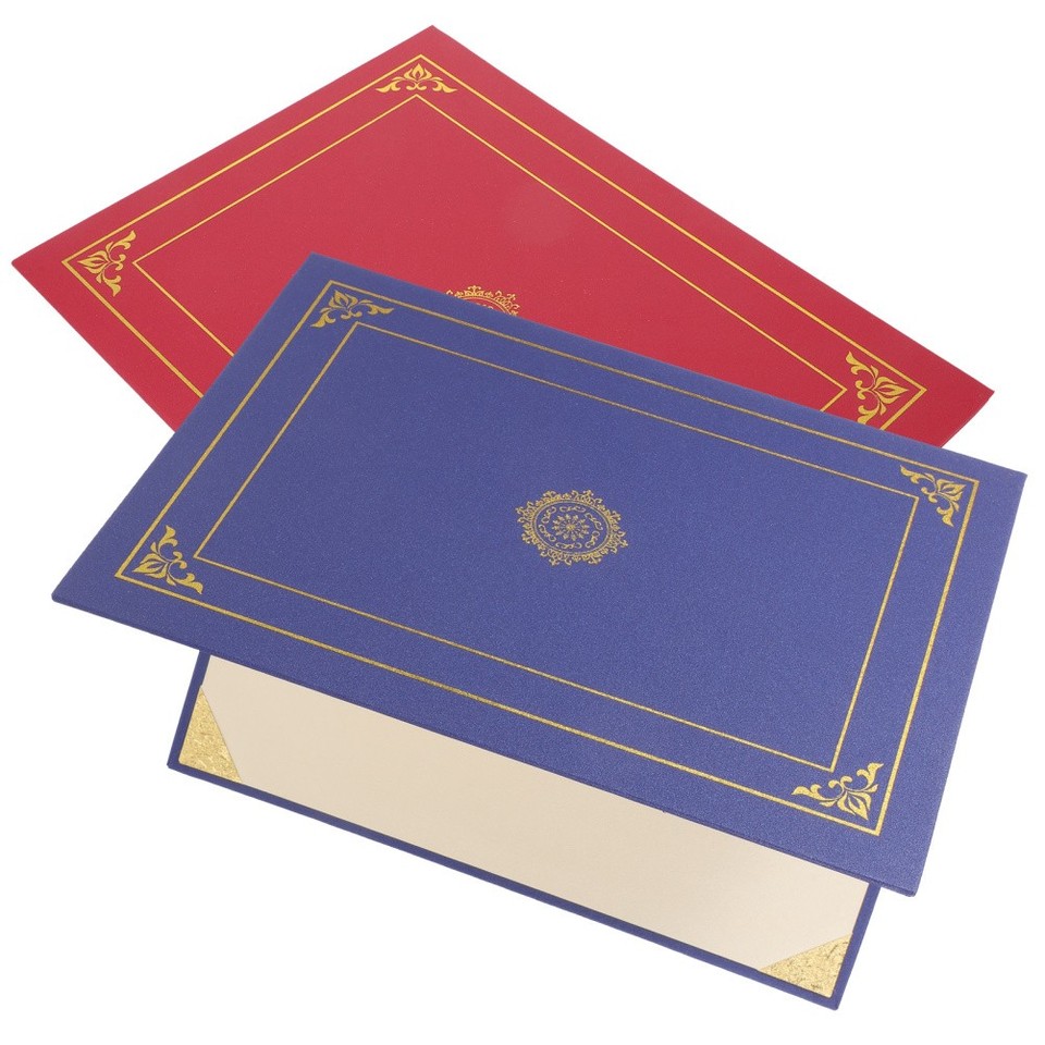 2 Pcs Certificate Presentation Holder Paper Protective Cover Birth ...