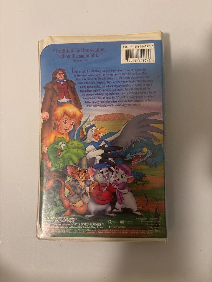 Walt Disney Black Diamond VHS – The Rescuers Down Under (1991 ...