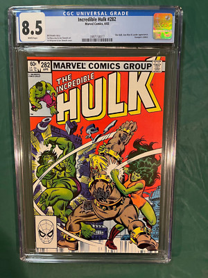 CGC 8.5 Incredible Hulk #282 1st She-Hulk Team Up. Avengers Appearance ...