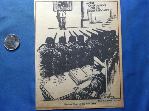 World War 2 WW2 Comic Sketch ORIGINAL From newsprint - NEW ORDER COURT ...