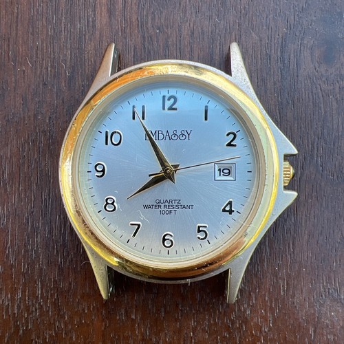 Embassy watch face MBS504 PC32 098 White iridescent face. Gold bevel ...