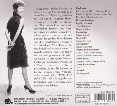 CATERINA VALENTE PERSONALITA, CATERINA VALENTE IN ITALIA (1959-1966 ...