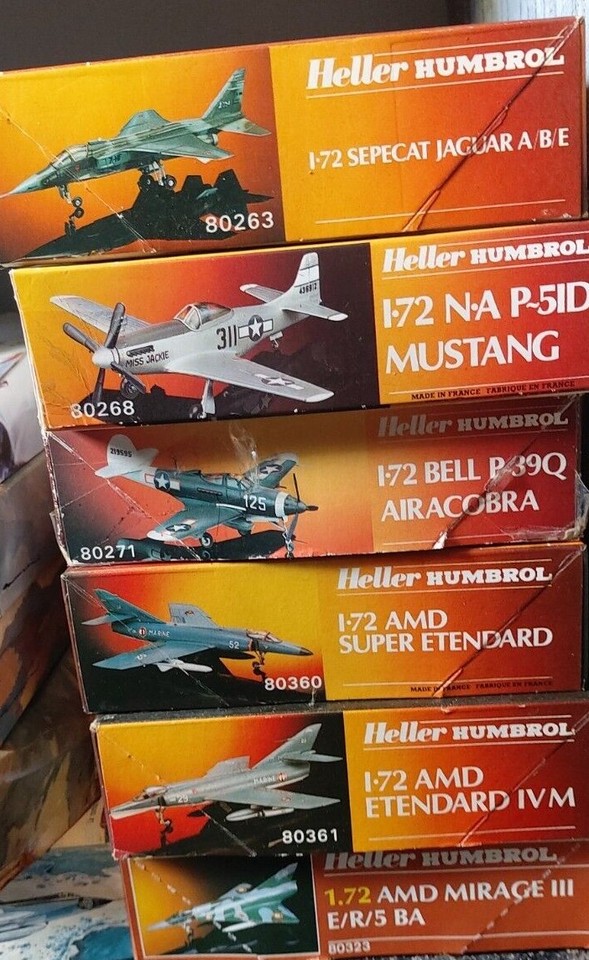 Vintage HELLER Plane Model Kits LARGE COLLECTION Aircraft Kit Airplane ...