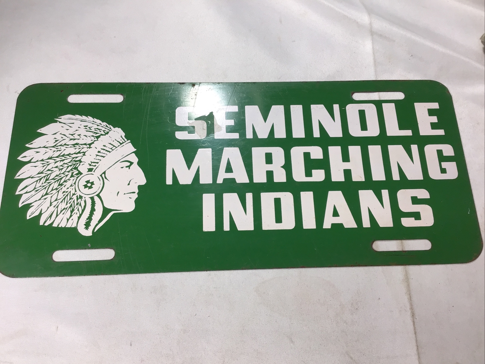 Vintage Seminole Marching Band Indians Booster License Plate 4 | eBay