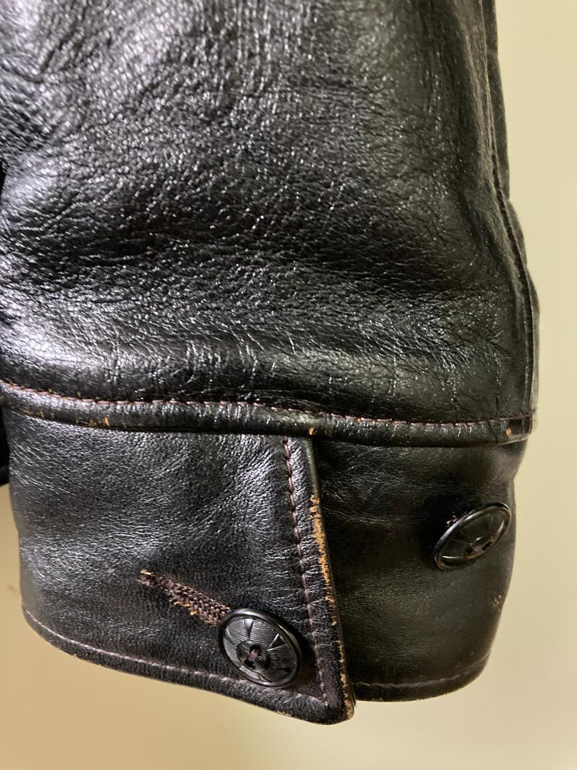 JOE McCOY Horsehide Sports Jacket Black Leather Size 40 Used JOE McCOY Horsehide Sports Jacket Black Leather Size 40 Used