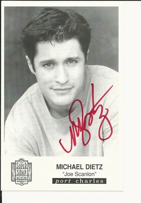 Michael Dietz Autograph Reprint Photo 9x6 Port Charles 1997 | eBay