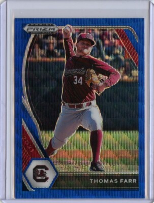 2021 Panini Prizm Draft Picks Prizms Blue Wave #150 Thomas Farr | eBay